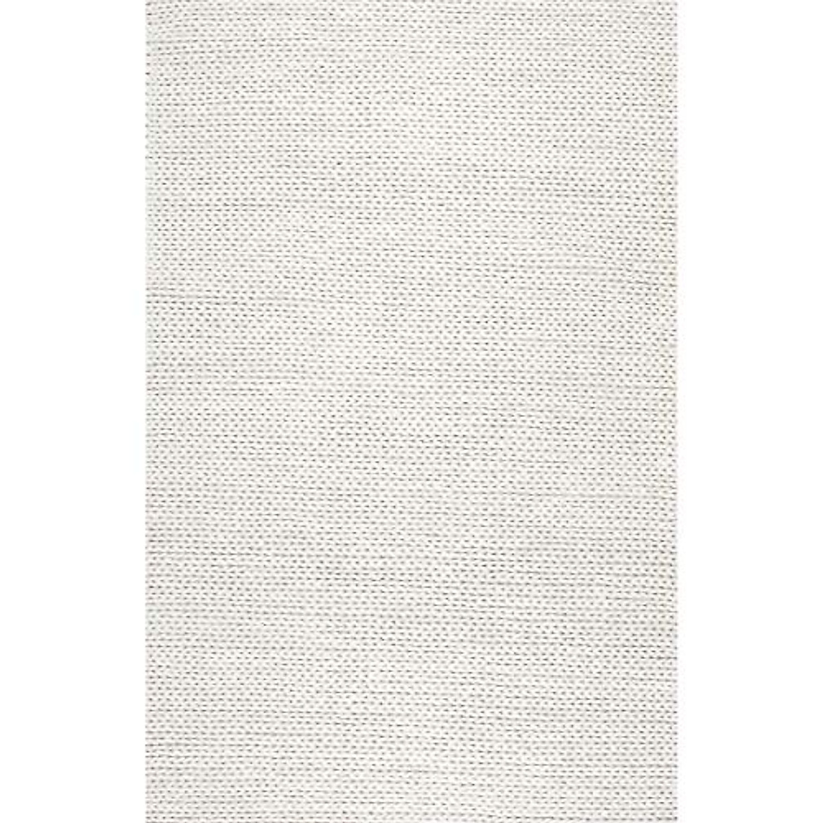 nuLOOM Penelope Braided Wool Area Rug, 5x8, Off White
