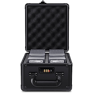 Maitys Graded Card Storage Box, Waterproof Sports Card Display Case, Graded Card Slab Carrying Case Compatible with FRS Graded Sports Trading Cards(9 x 10 x 7 inch, 2 Slot)