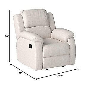 Christopher Knight Home Michelle Gliding Recliner,Stainless Steel, Beige + Black