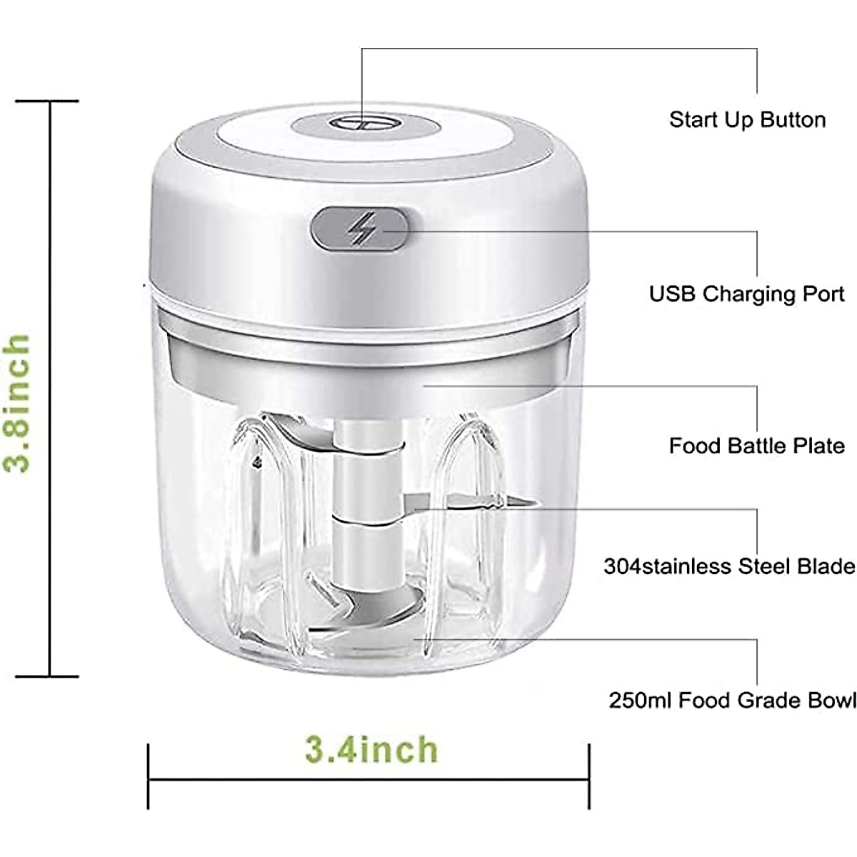 Electric Mini Food Chopper Small Food Processor with Spoon and Brush,Used for Onion Garlic Pepper Vegetable Meat Mincer/Grinder/Puree Food (pink)