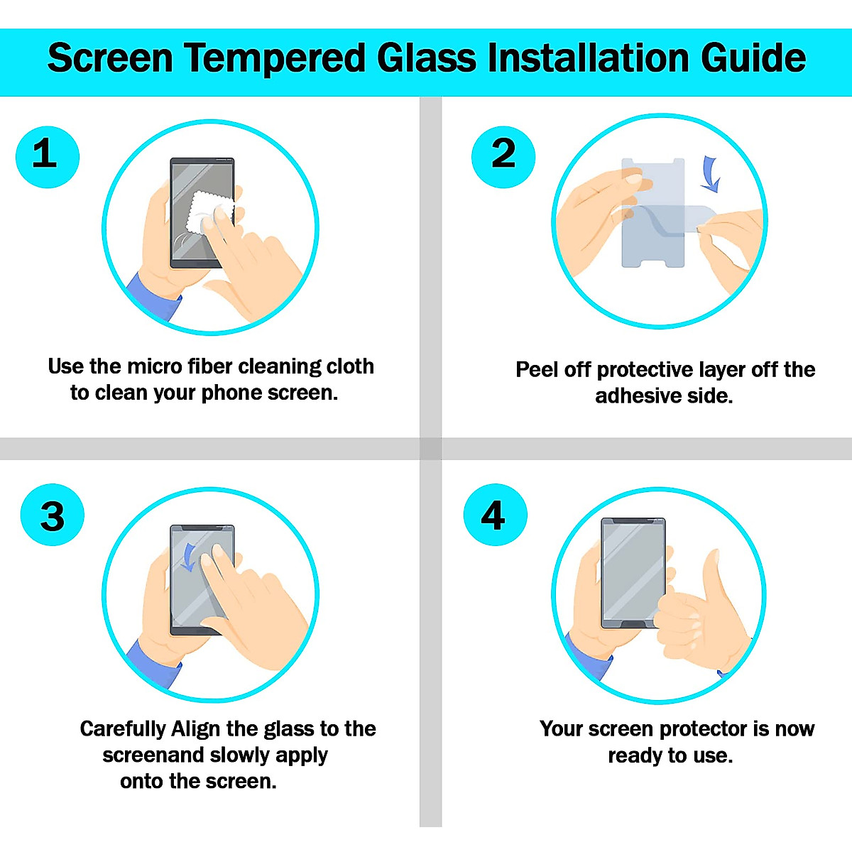 RKINC Screen Protector [4-Pack] for iPhone 13 Pro Max 6.7-Inch, Tempered Glass Film Screen Protector, 0.33mm [LifetimeWarranty][Anti-Scratch][Anti-Shatter][Bubble-Free]