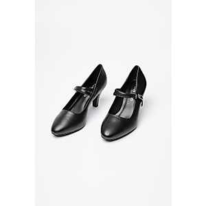 BABEYOND Ballroom Dance Shoes Women - Latin Salsa Closed Toe 1920s Retro Party Pumps Wedding Heels Black