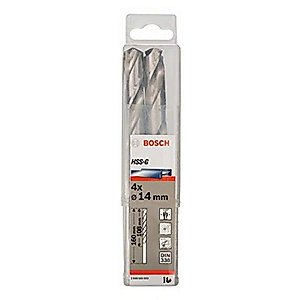 Bosch 2608585593 Metal Drill Bit Hss-G 14mmx4.29inx6.3In 4 Pcs