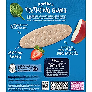 Gerber Snacks for Baby Teethers, Strawberry Apple Spinach, 1.7 oz Box (12 Pack)