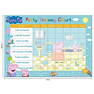 Paper Projects 01.70.30.022 Peppa Pig Potty and Toilet Training Reward Chart and 56 Sparkly Stickers, Pink