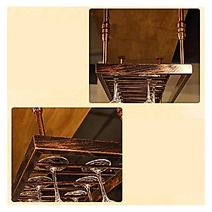 WXXGY Modern Minimalist Creative Wine Glass Holder Upside Down Household Goblet Holder Hanging Bar Wine Rack European Wine Glass Holder/Brown/120X35Cm