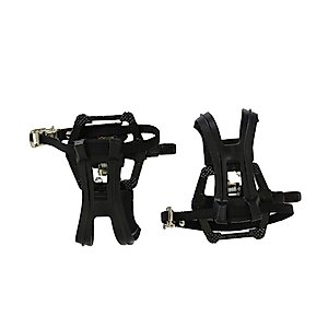Echelon SPD Compatible Pedals with Toe Cages, Black, Reg