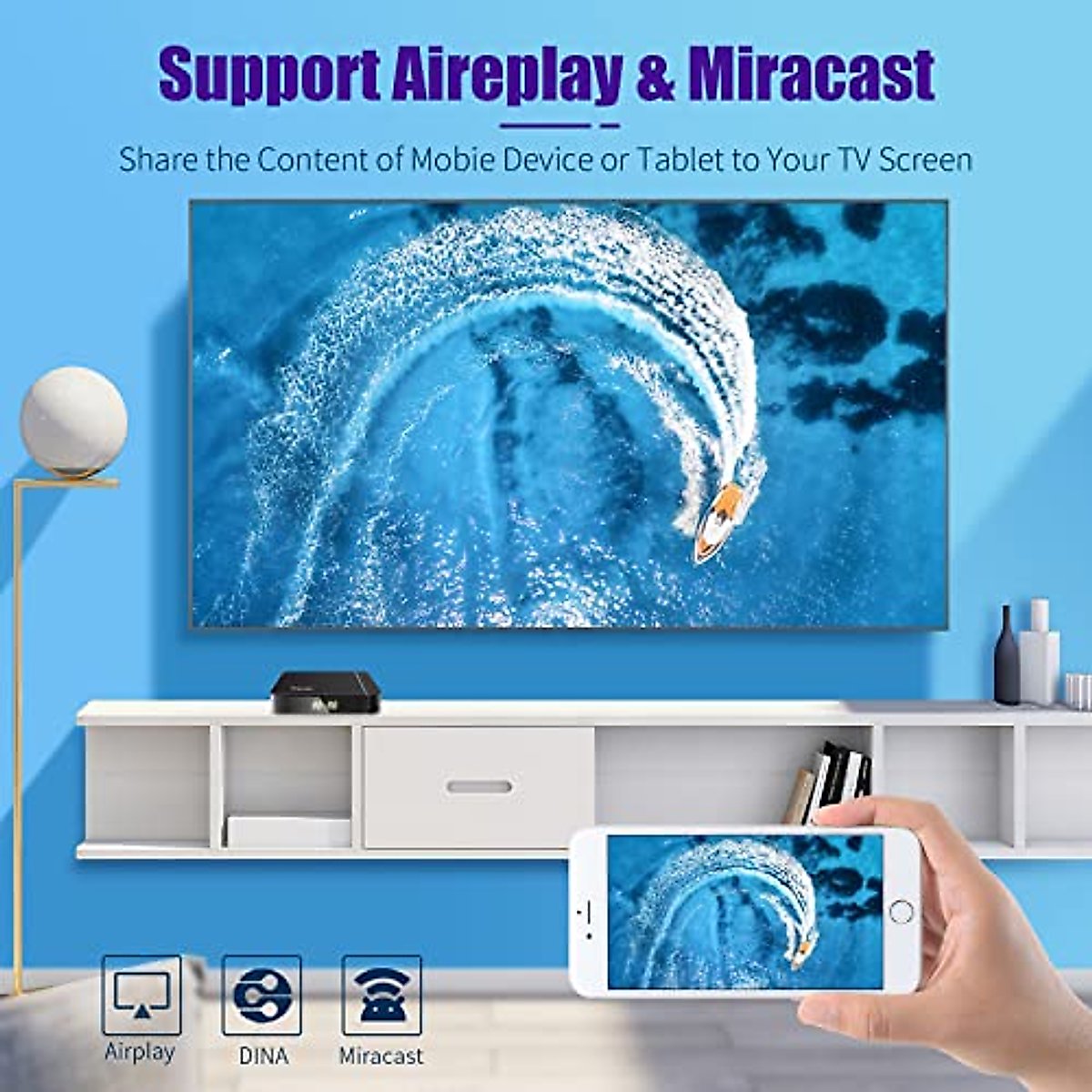 Android TV Box 11.0, Tanix W2 Android TV Box 4GB RAM 32GB ROM with Wireless Keyboard, Android Box with Amlogic S905W2 Quad Core 64 Bits, AV1 4K 3D USB 3.0 BT 4.2 TV Box