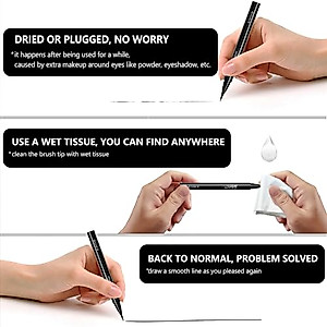 AMIIR Super Black Liquid Eyeliner Quick Dry Long Lasting Smudge-proof Soft Pointed Precise Brush Tip Waterproof Eye Liner Pen