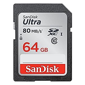 Sandisk Ultra SDXC 64GB 80MB/S C10 Flash Memory Card (SDSDUNC-064G-AN6IN)