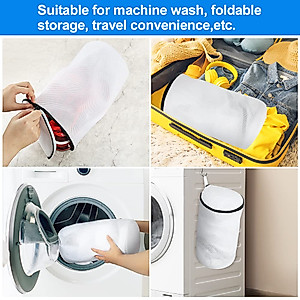 Vivifying Shoe Washing Machine Bag, 2Pack Double Layer Mesh Shoe Laundry Bags with Zipper for Sneakers, Running Shoes, Sock, Bras and Toys (7x14Inches)