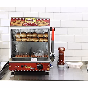 Paragon Dog Hut Hot Dog Steamer, Red, (8020)