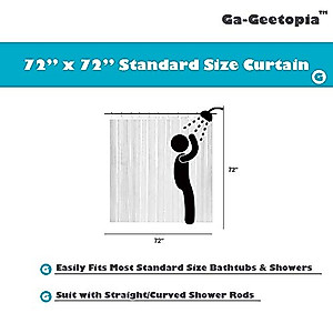 Ga-Geetopia Thin 3D EVA Shower Curtain Liner Water Cube, 72x72 Premium Light Weight Clear Plastic Bathroom Shower Curtain with Rustproof Metal Grommets 3 Magnets for Shower Stall, Bathtubs(No Hooks)