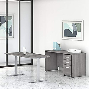 Bush Business Furniture Studio C Home-Office-desks, Platinum Gray