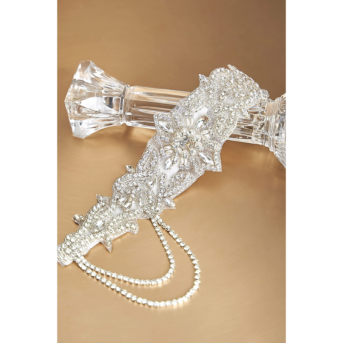 BABEYOND 1920s Flapper Headpiece Roaring 20s Headband Great Gatsby Headband Chain for Women Vintage Hair Accessory (A-Silver)