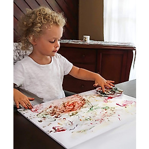 Veggie Baby Finger Paints for Toddlers, Vegan Art Pad 60 Sheets, Made in USA