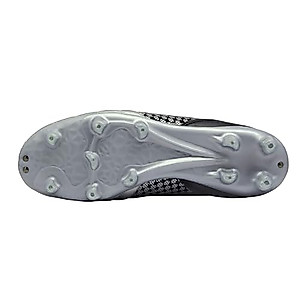 DREAM PAIRS Mens Superflight-1 Firm Ground Soccer Cleats Soccer Shoes, Silver/Black - 7 (Cleats)