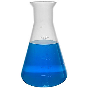 Plastic Erlenmeyer Flask Set - 5 Sizes - 50, 100, 250, 500, and 1000ml, Karter Scientific 230D9