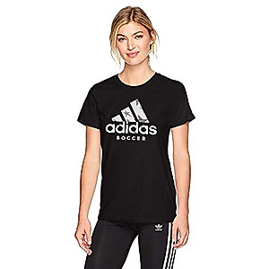 adidas womens Badge of Sport Graphic Tee Black X-Small