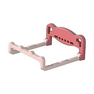 Gralara Foldable Washbasin Hanger, Wall Hanging Washbasin Stand,Waterproof, Punch Free Basin Storage Rack Washbasin Rack for Household Bathroom Toilet, Pink