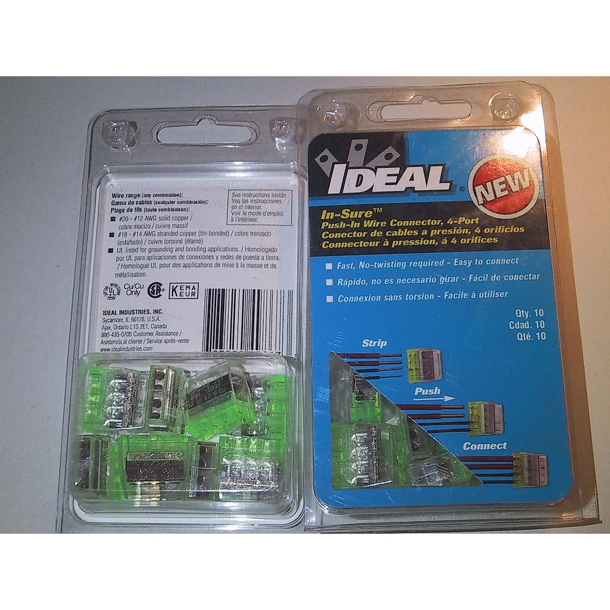 Ideal In-Sure Push-In Wire Connector 4-Port 30-286