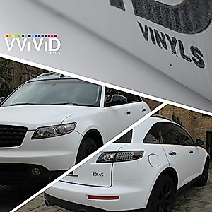 Matte White Car Wrap Vinyl Roll with Air Release 3MIL-VViViD8 (20ft x 5ft)