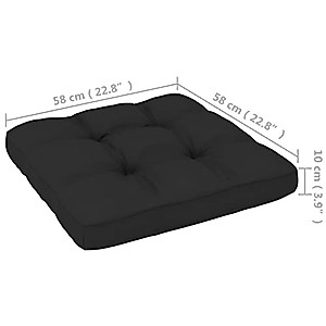 imasay Pallet Sofa Cushion Black 22.8"x22.8"x4"