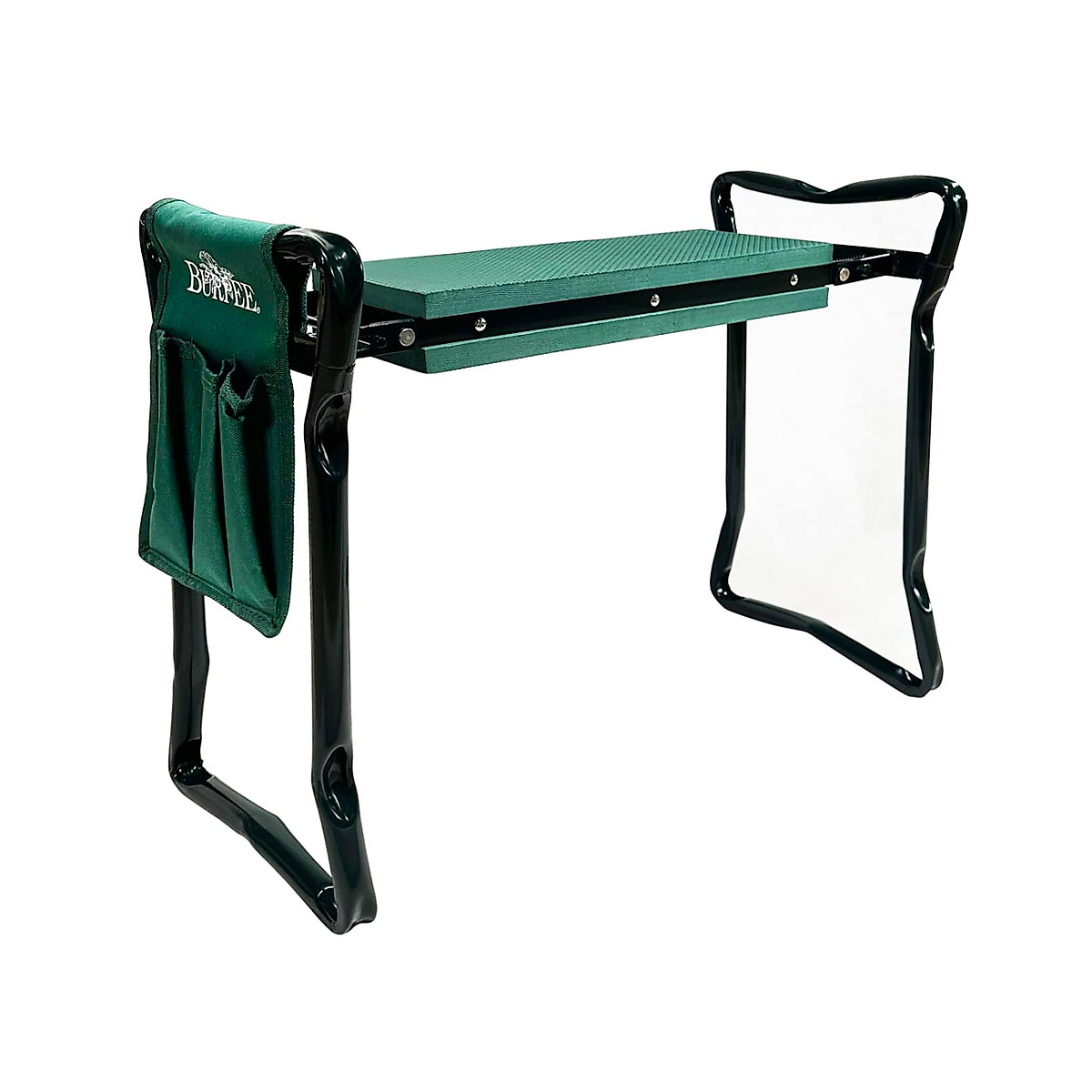 Burpee 92314 Garden Kneeler with Cushion Seat Easy to Store-Portable Outdoor Bench Foldable and Light Weight, Green