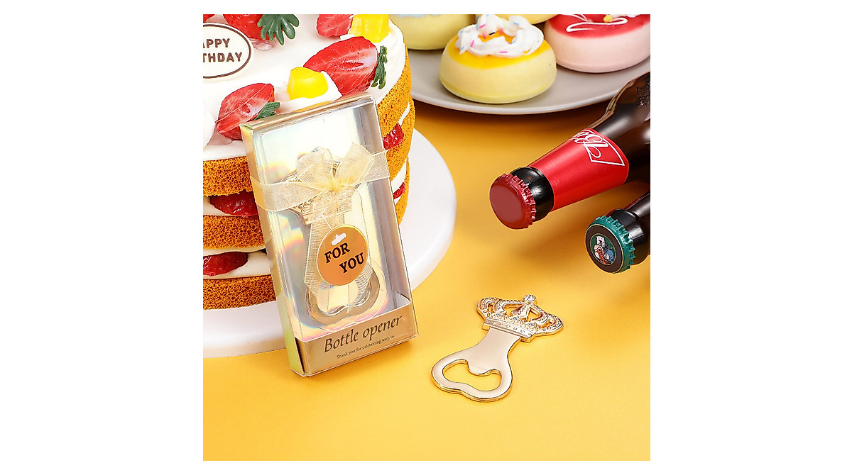 Gold Crown Bottle Openers Bulk for Weddings and Parties