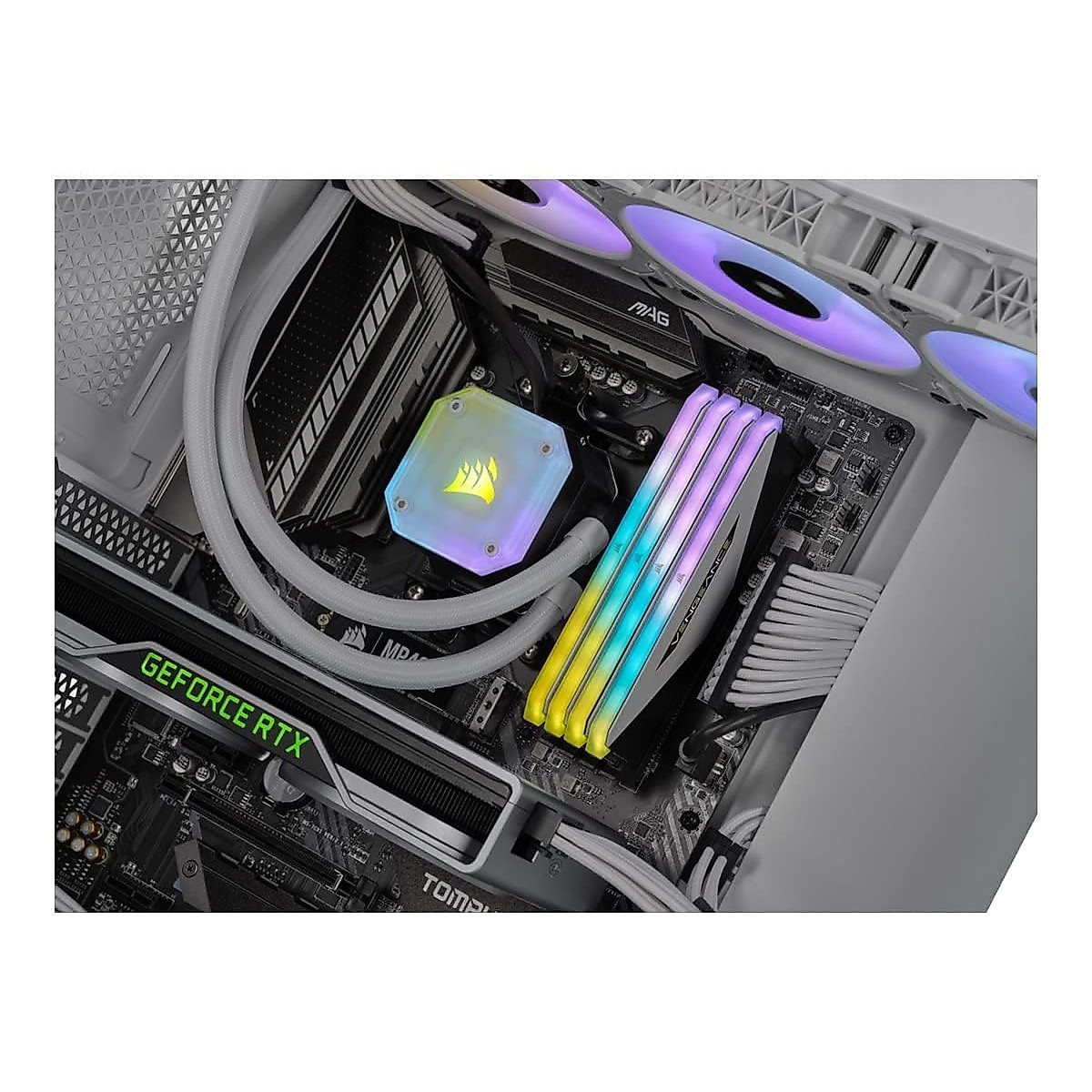CORSAIR VENGEANCE RGB RT 32GB (2x16GB) DDR4 3600 (PC4-28800) C18 1.35V Desktop Memory