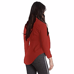 Womens Casual Work High Low Blazer Jacket JK45590X 1073T Dark RED 2X