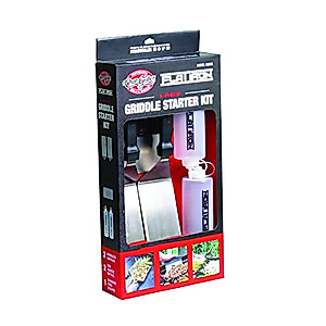 Char-Griller 8905 Griddle Accessory Kit, 2 Spatulas, 2 Bottles and Scraper
