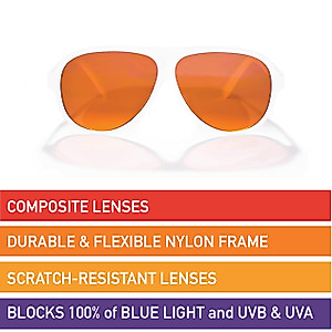 BluBlocker, White Original Aviator Sunglasses with Scratch Resistant Lens | Blocks 100% of Blue Light and UVA & UVB Rays | Retro | Gender Neutral - for Men, Women & Everyone | 2699K |