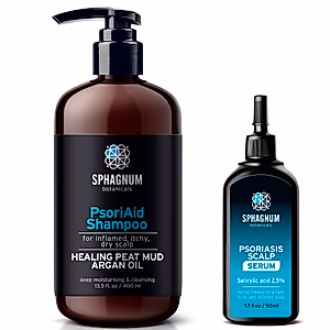 Severe Red & Itchy Psoriasis Treatment Kit - Serum with Salicylic Acid and Shampoo 13.5 fl oz