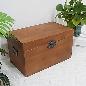 Kepciti Solid wood storage box, decorative props storage box, jewelry storage box, manual storage box with lid