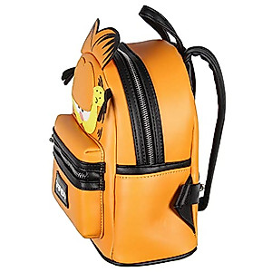 INTIMO Nickelodeon Classic Comic Character Face Garfield Zippered Mini Backpack Bag