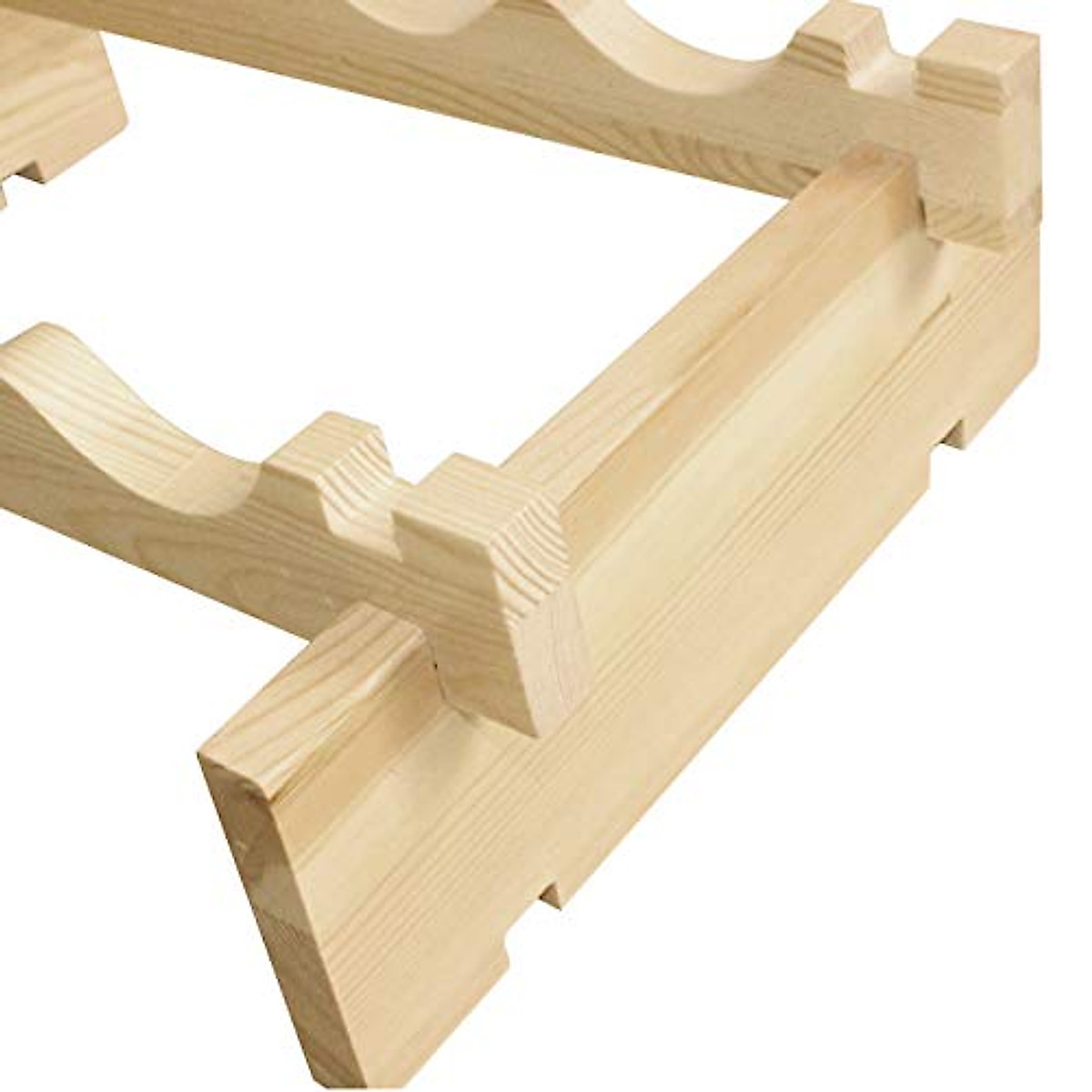 SogesGame Wine Rack,Stackable Modular Wine Rack 60Slots Storage Stand Free Standing Solid Natural Wood Wine Holder, Wobble-Free Display Shelves for Kitchen, Pantry, Wine Cellar, Basement(10 X 6 Rows)