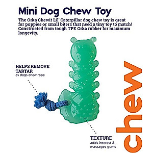 Petstages Orka Chewit Lil' Caterpillar Dog Chew Toy