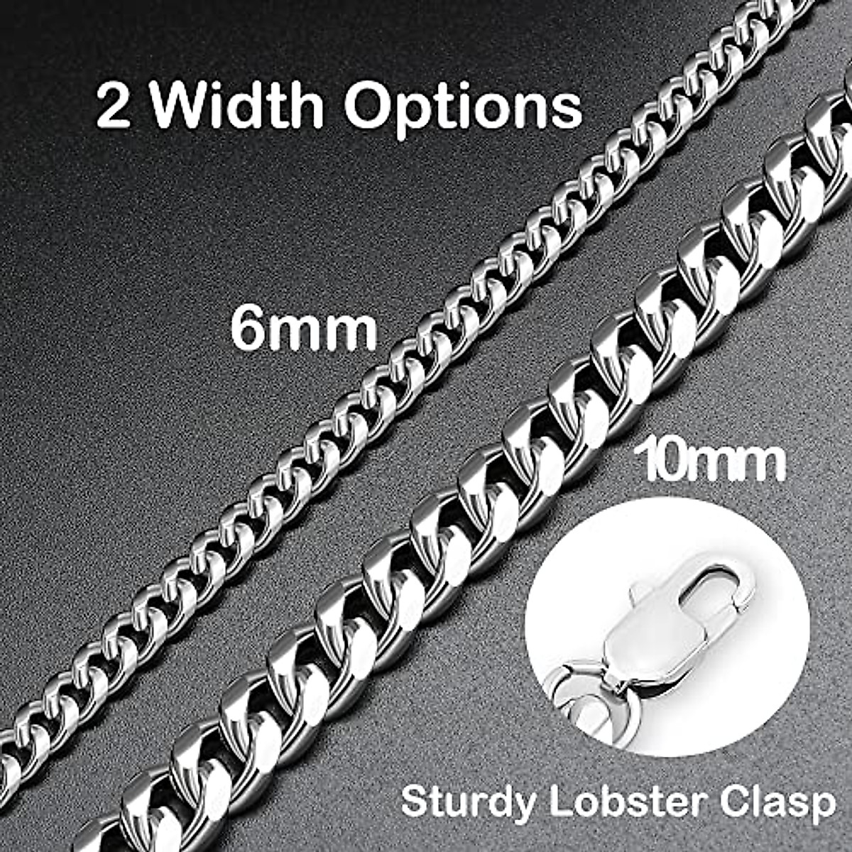 JoycuFF To My Brother Gift,Cuban Chain Bracelet for Brother,Bracelet for Brother,Chain Bracelet Gift for Brother From Sister Brother,Christmas Gift for Brother,10 mm Width 8 Inches Length