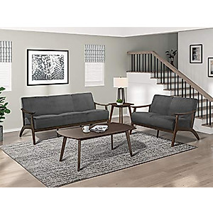 Lexicon Savry Living Room Loveseat, Dark Gray