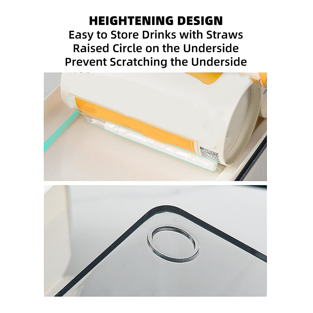 TOPINCN Food Can Dispenser Storage Rack Organizer 2 Tier Soda Can Rack Beverage Can Can Storage Holder Can Holder for Pantry Refrigerator (White)