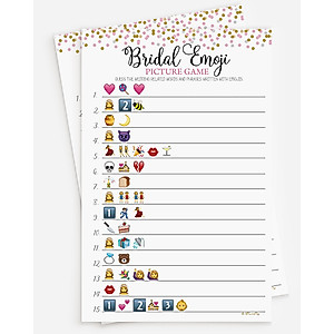 All-Ewired-Up Bridal Shower Emoji Picture Game (50-sheets)