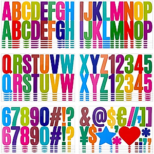Bemeol 500 Pieces 30 Sheets Large Letter Stickers 2.5 Inch Alphabet Letter Stickers Self Adhesive Letters for Bulletin Board Mailbox Door Classroom Home