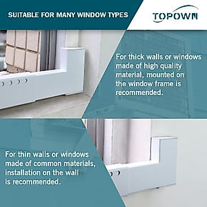 TOPOWN Air Conditioner Support Bracket, AC Support Bracket Window Ac Bracket No Drilling Ac Brackets for Windows No Drilling-Holds Up to 200 lbs