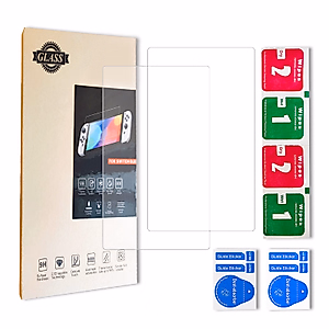 2 Pcs Screen Protectors (Anit Blue,OLED Ver.) for Nintendo Switch Oled,Nintendo Switch Accessories,Nintendo Switch Oled Accessories,Nintendo Switch Oled Screen Protector,Switch Oled Screen Protector