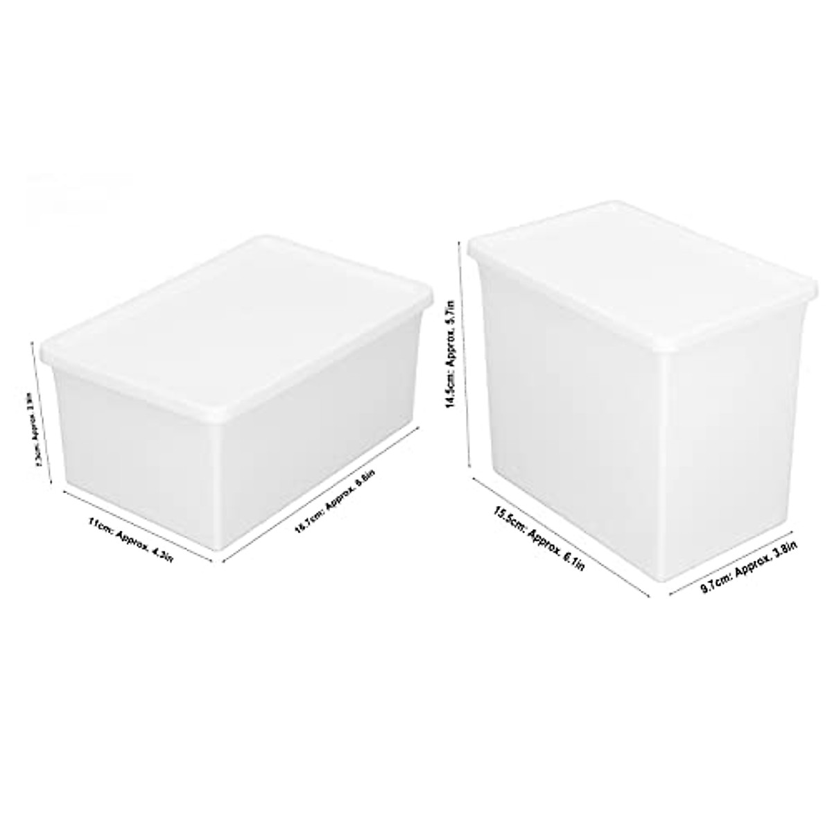 Zerodis Storage Box, Plastic Desktop Storage Box Plastic Storage Bin Tote Multifunction Dustproof Storage Box Organizing Container with Lid for Home Desktop(#1)