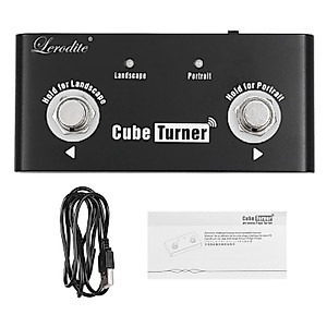Lerodite Page Pedal Turner, External Pedal Controller,Music Score Control the Turning Function Page Up Page Down for Guitar Effect Pedal,Tablet,Mobile Phone