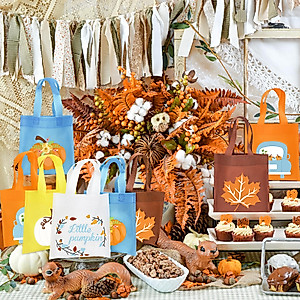 20Pcs Blue Little Pumpkin Party Favor Bags, Fall Party Treat Candy Bags Halloween Pumpkin Goodie Gift Bags for Boy Little Pumpkin Baby Shower Fall Birthday Thanksgiving Halloween Party Favor