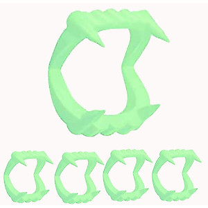 The Dreidel Company Halloween Teeth Glow in The Dark Fangs, Dress-Up, Pretend Play (12-Pack)