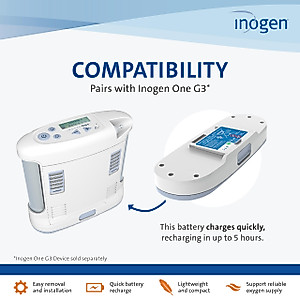Inogen One G3 Standard (8-Cell) Battery - Portable Replacement Battery - Oxygen Accessory - for The Inogen One G3 – 1.3 lbs. – 8.75 x 3.0 x 1 in.